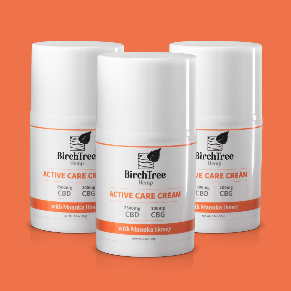 Full Spectrum Hemp Active Care Cream (3-Pack) - BirchTree Hemp