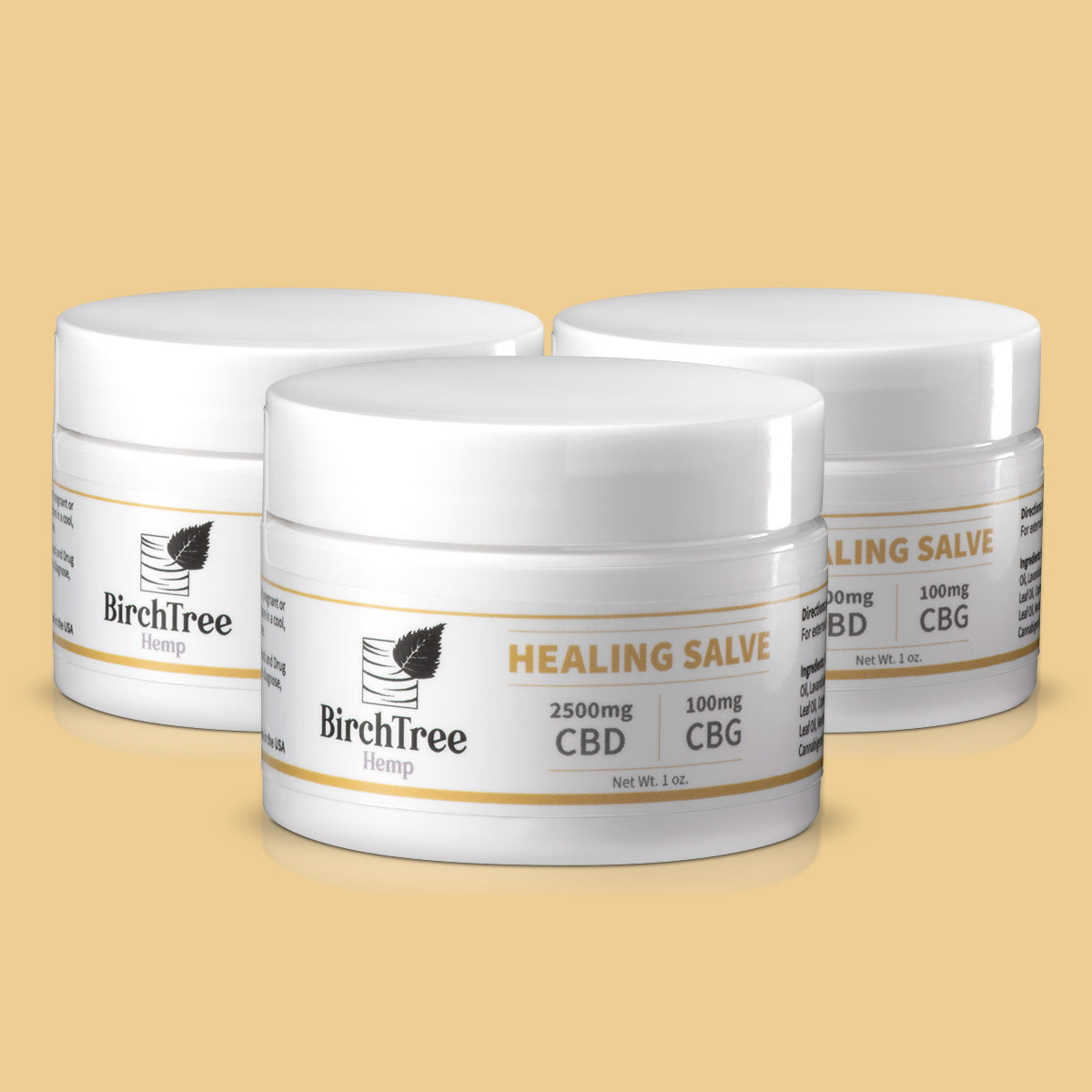 Full Spectrum Hemp Extract Healing Salve (3-Pack) - BirchTree Hemp